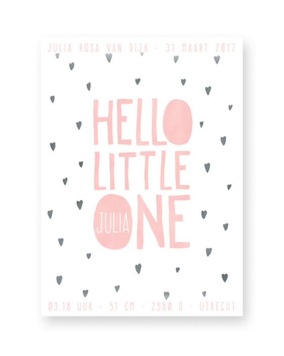 Geboorteposter Hello Little One Printcandy