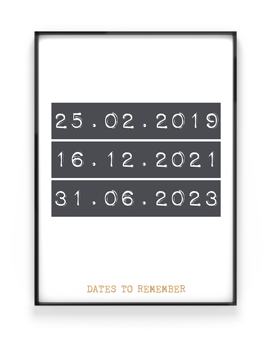Special Dates Poster met bijzondere datum Printcandy